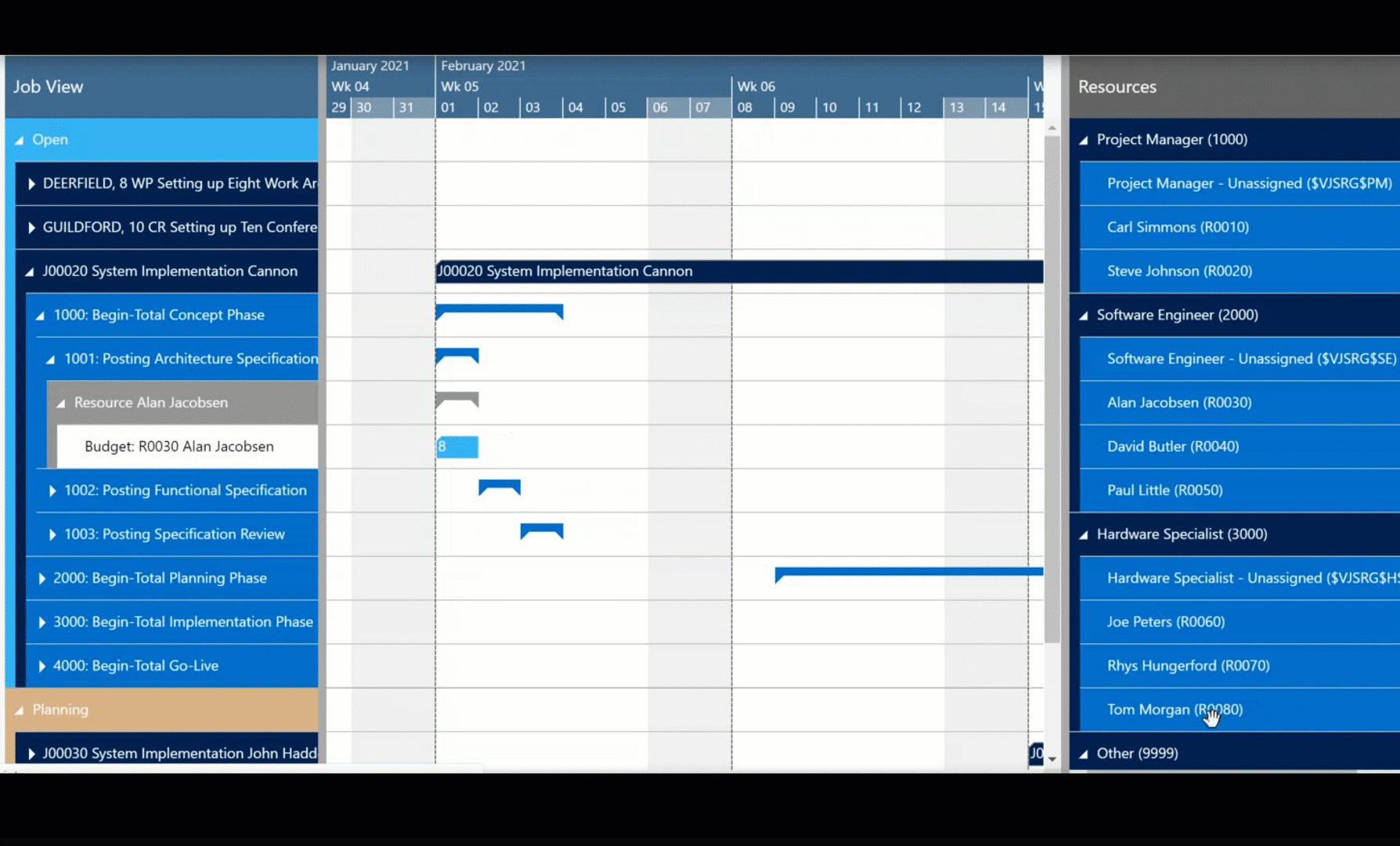 Visual Scheduling Widget Standard Edition | Funktionen